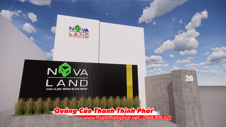 Thiết kế và thi công logo bảng hiệu đẹp cho NOVALAND